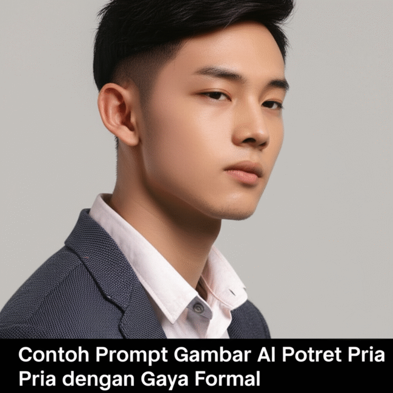 Contoh Prompt Gambar AI Potret Pria dengan Gaya Formal – Teknisi Elektro